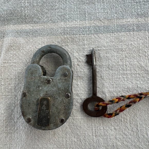 Other | Vintage Metal Padlock With Key | Poshmark